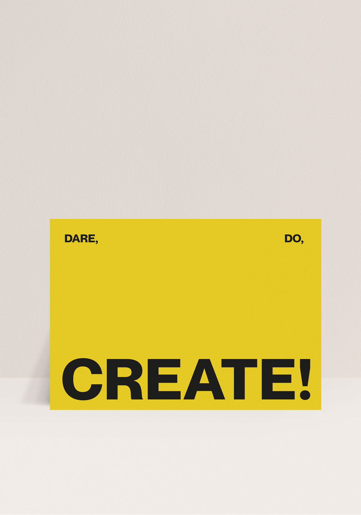 Poster motivation Dare, Do, Create: Affiche inspirante | Papier and Co